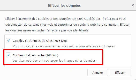 Effacer le cache du navigateur (Chrome,Firefox,Safari,Brave,Edge)